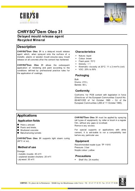 CHRYSO Dem Oleo 31 - Chryso.com