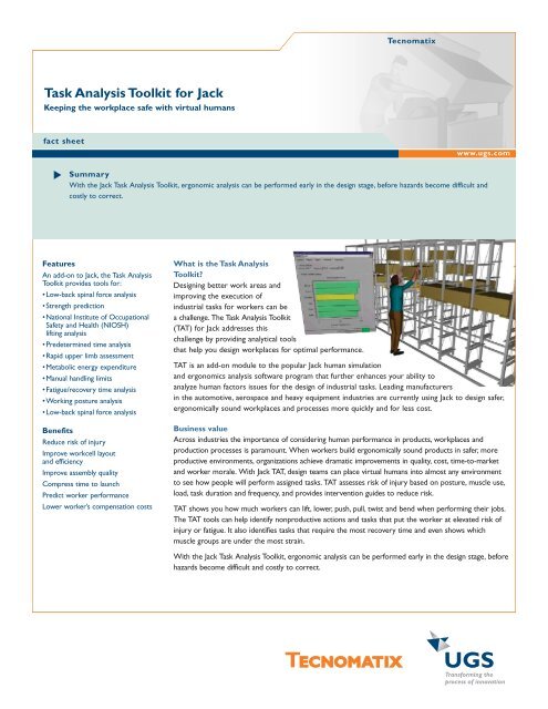 Task Analysis Toolkit for Jack