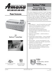 Installation Manual - Amana PTAC