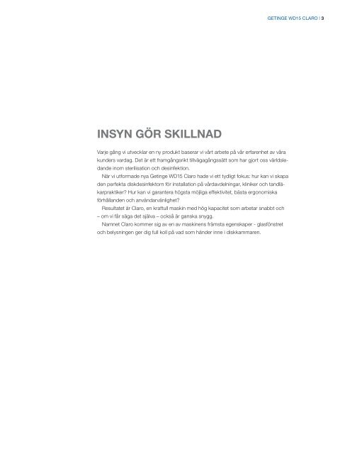 2 | GETINGE WD15 CLARO 2