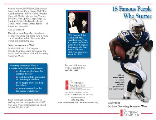 new brochure - Stuttering Foundation of America