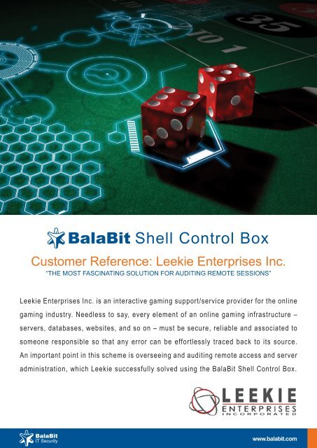 Leekie Enterprises Inc - BalaBit