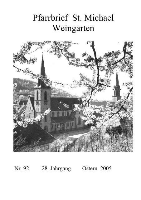 Pfarrbrief Nr. 92 - St. Michael Weingarten