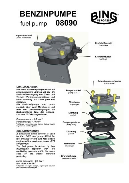 BING Kraftstoffpumpe Typ 08090