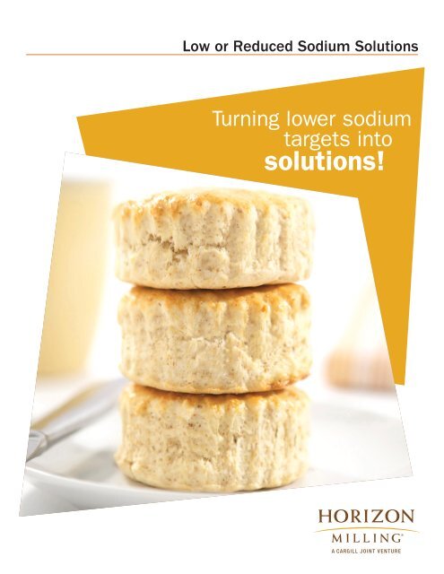 Low or Reduced Sodium Solutions Brochure (English) - Cargill Foods
