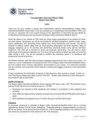 [TSA letterhead] - Homeland Security