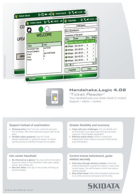 Handshake.logic 4.02 'Ticket Reader' - Skidata AG