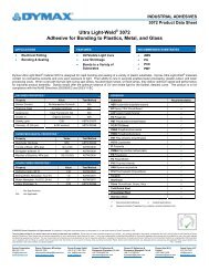 DYMAX 1181-M-GEL Medical Device Adhesive Product Data Sheet