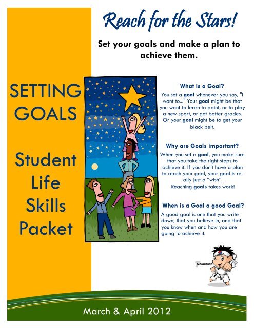 SETTING GOALS Student Life Skills Packet - Club Assistant