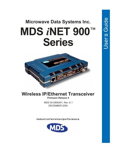MDS iNET 900â„¢ Series - GE Digital Energy