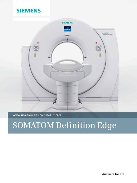 SOMATOM Definition Edge Brochure 301kB - Siemens Healthcare