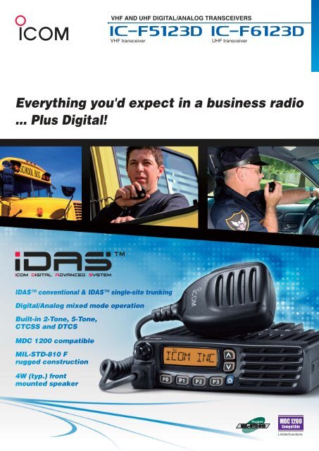 The IC-F5123D series - Icom Australia