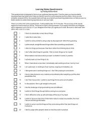 from Learning Styles Questionnaire, Peter Honey and Alan Mumford