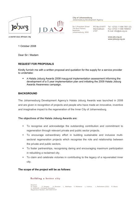 Johannesburg Development Agency Logo JoGEDA Issuu