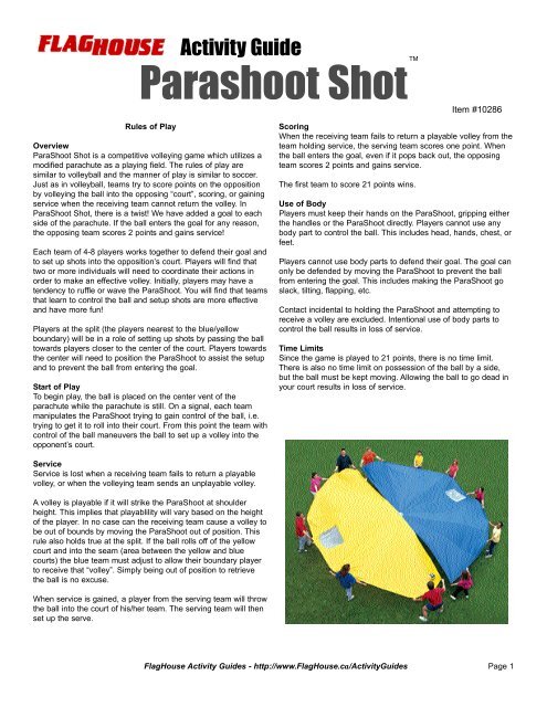 Parashoot Shot - Flaghouse