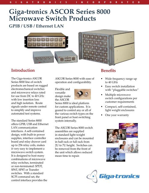 Giga-tronics ASCOR Series 8000 Microwave Switch Products GPIB ...