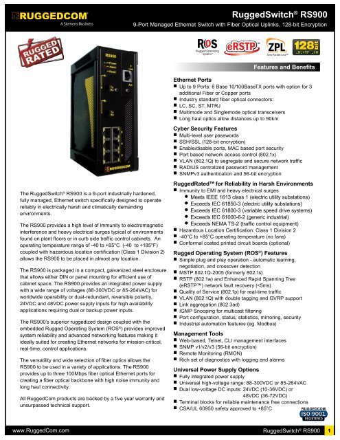 Datasheet - RuggedCom