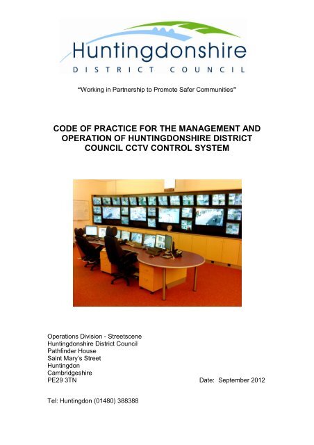 CCTV Code of Practice - Huntingdonshire District Council