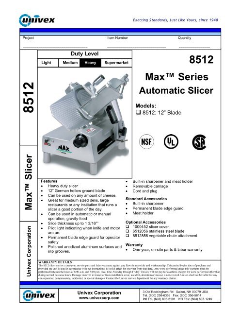 8512 Maxâ ¢ Series - JES Restaurant Equipment