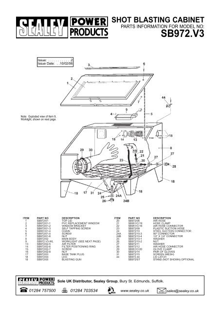 Sealey Sand Blast Cabinet Parts | Cabinets Matttroy