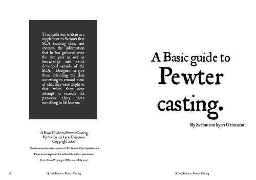A Basic Guide to Pewter Casting