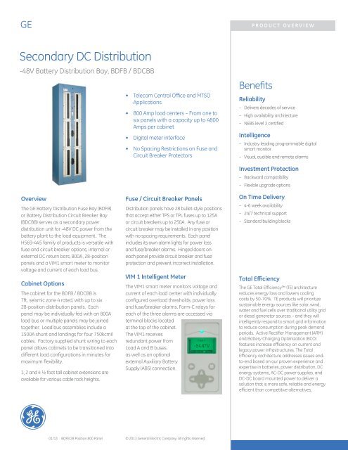 Secondary DC Distribution - Lineage Power