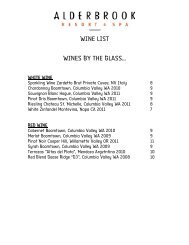 Bar Menu PDF - Alderbrook Resort & Spa