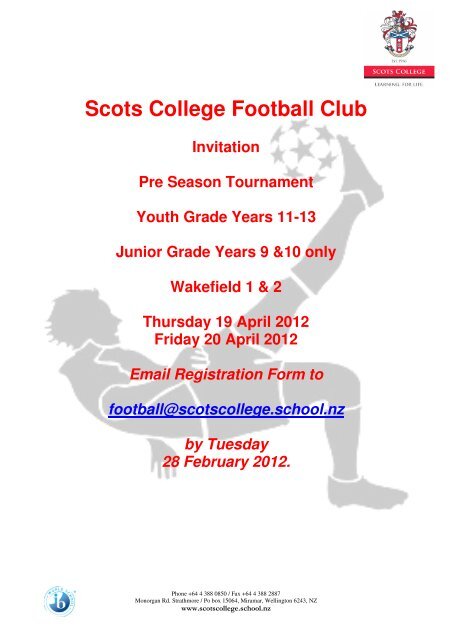 Pre-season Tournament Invitation - Scots College