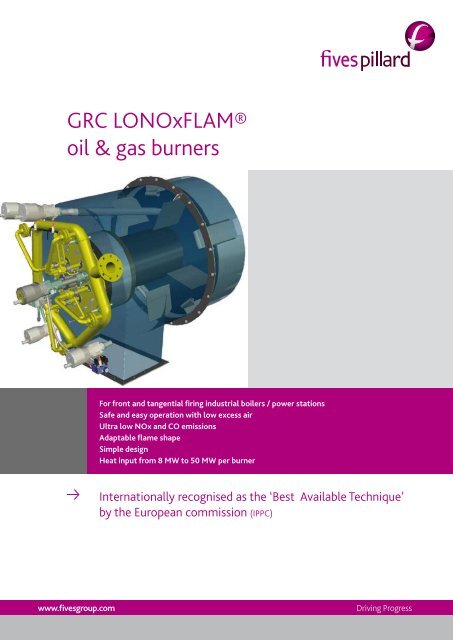 GRC LONOxFLAMÂ® oil & gas burners - Fives