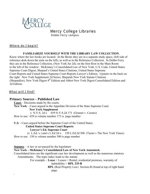 Mercy College Libraries