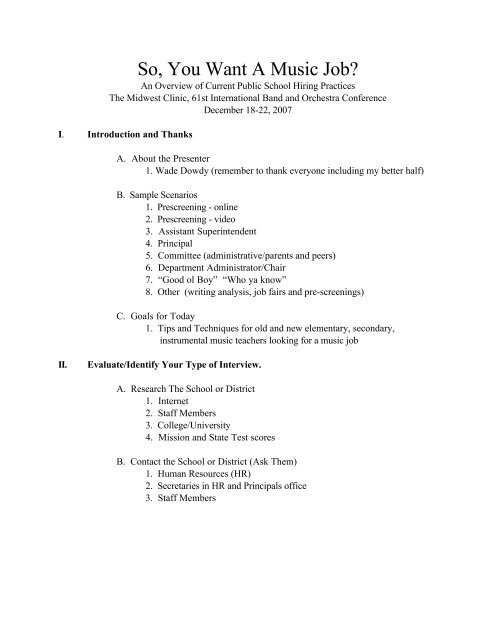 So You Want a Music Job? An Overview of Current Middle School ...