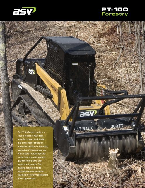 ASV PT-100 Forestry Spec Sheet - WCTractor