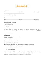 bail à loyer type pour location d'un logement - Asloca