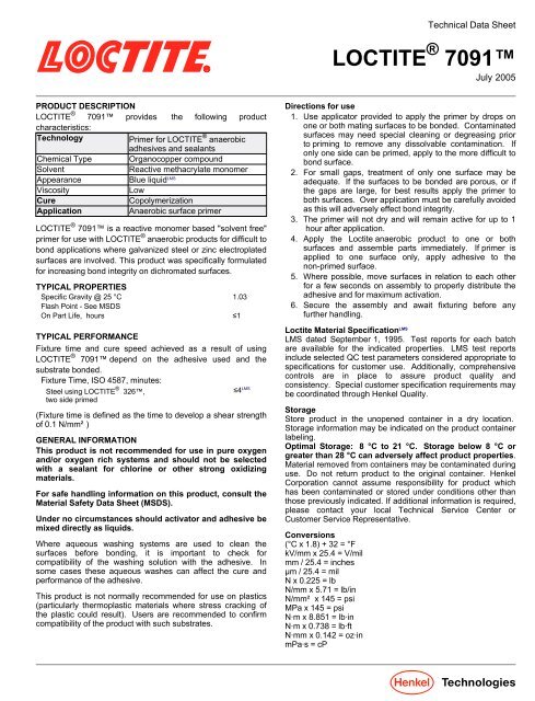 LOCTITE 7091™ - Industrial GP - ro
