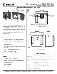 4400 Series Combination Lock Vault - Knox Box