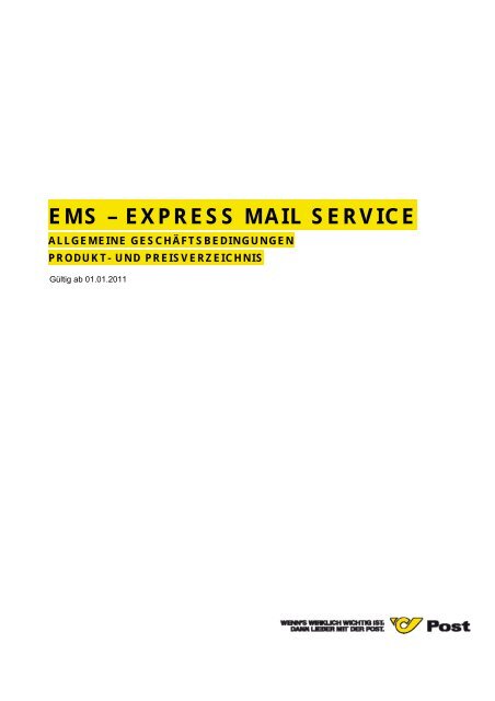 EMS – EXPRESS MAIL SERVICE