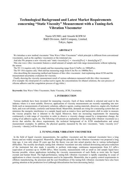 "Static Viscosity" Measurement with a Tuning-fork Vibration Viscometer