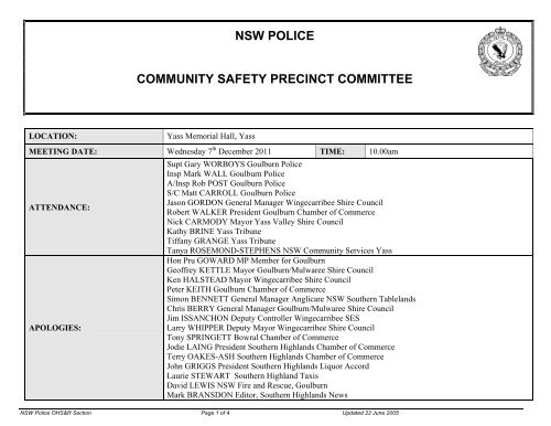 NSW POLICE SERVICE - NSW Police Force