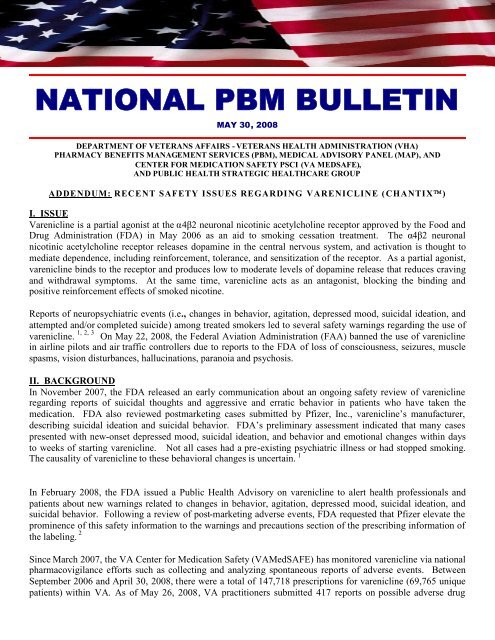 national pbm bulletin - Pharmacy Benefits Management Services ...