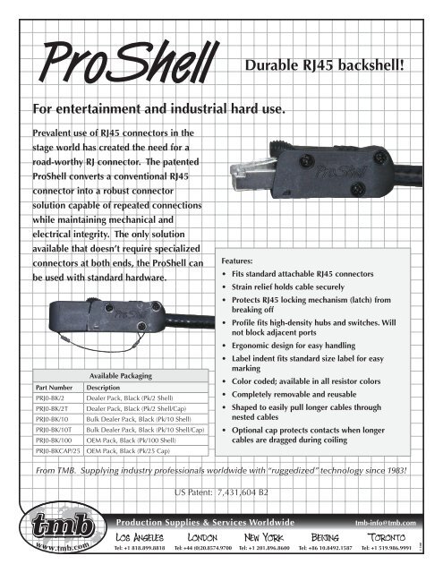 For entertainment and industrial hard use. Durable RJ45 backshell!