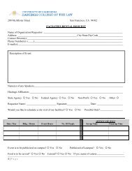 FACILITIES USE REQUEST FORM Campus Use ONLY