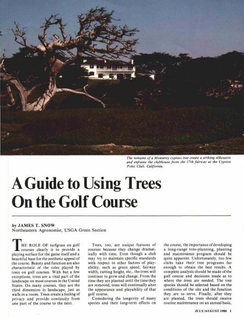 A Guide to Using Trees On the Golf Course - USGA Green Section ...