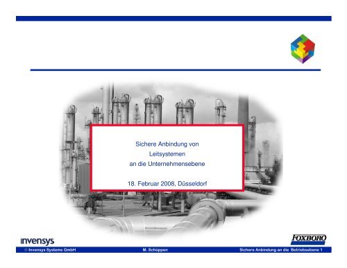 Sichere Anbindung von Leitsystemen an die Unternehmensebene ...
