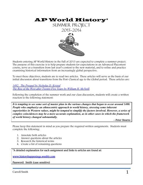 1 AP World History*