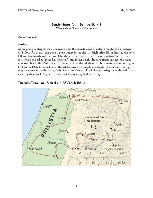 Study Notes for 1 Samuel 5:1-12