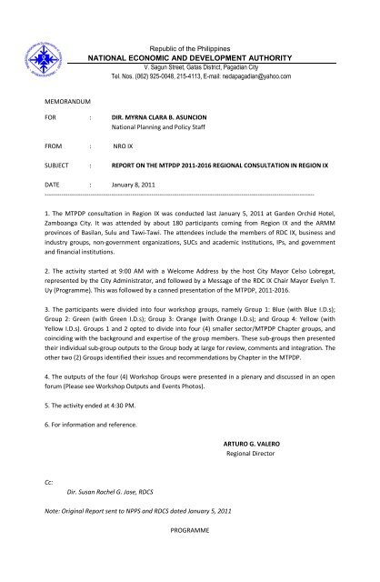 National Economic And Development Authority