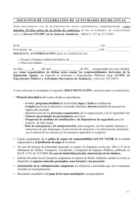 Solicitud ACTIVIDAD RECREATIVA2013.pdf - Ayuntamiento de ...