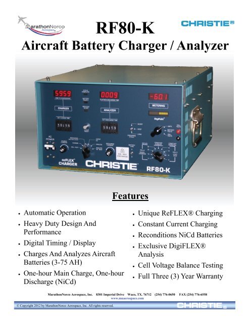 RF80-K Equipment Capabilities - MarathonNorco Aerospace
