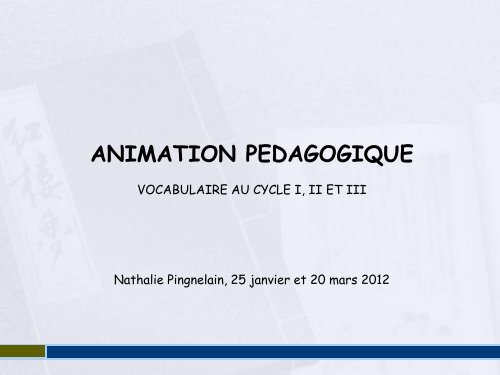 Animation pÃ©dagogique Vocabulaire (.pdf - 5 Mo)