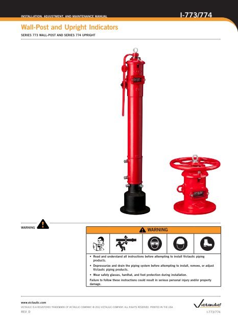 Wall-Post and Upright Indicators I-773/774 - Victaulic